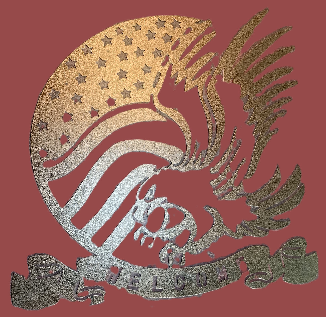 Flag / Eagle Welcome Sign