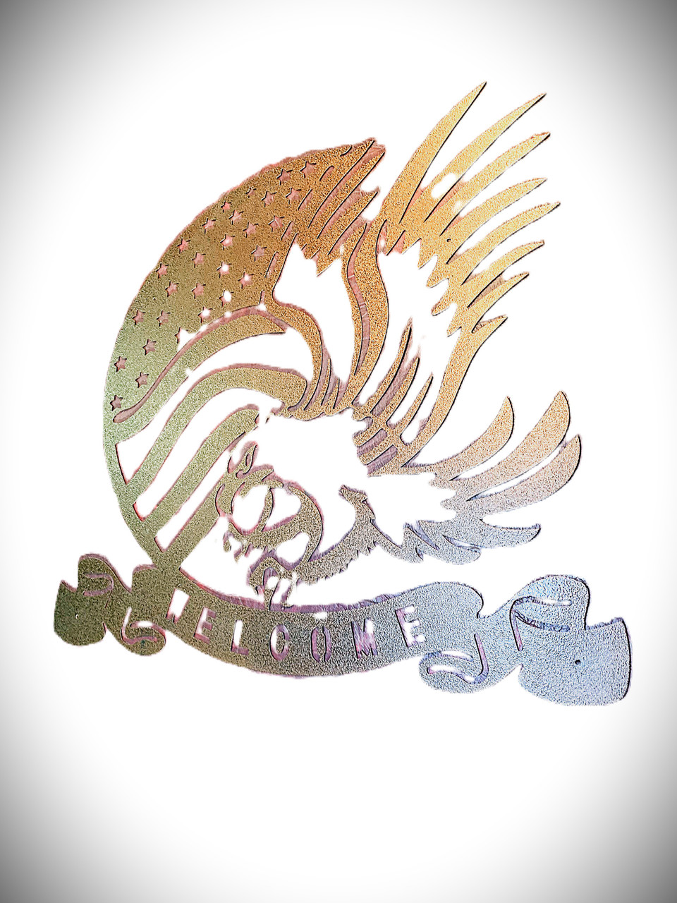Flag / Eagle Welcome Sign