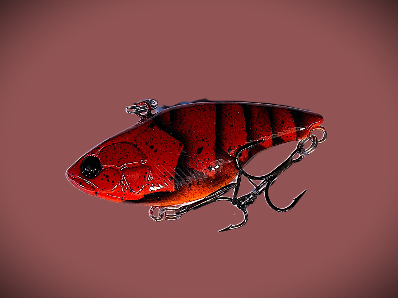 3" Lipless Shad, Red/Black - Hand Painted by Bass Professional
