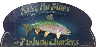 Sing the Blues Fishing Charters - Half & Full Day Charters, Wood Sign ...