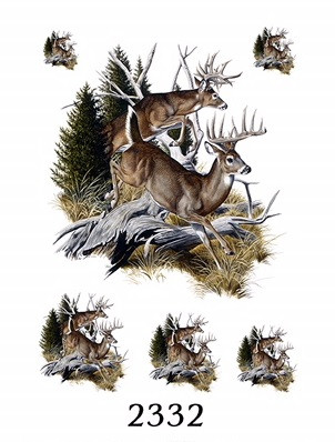 Decorative Peel & Stick Decals - 29" x 39" -Deer Jumping