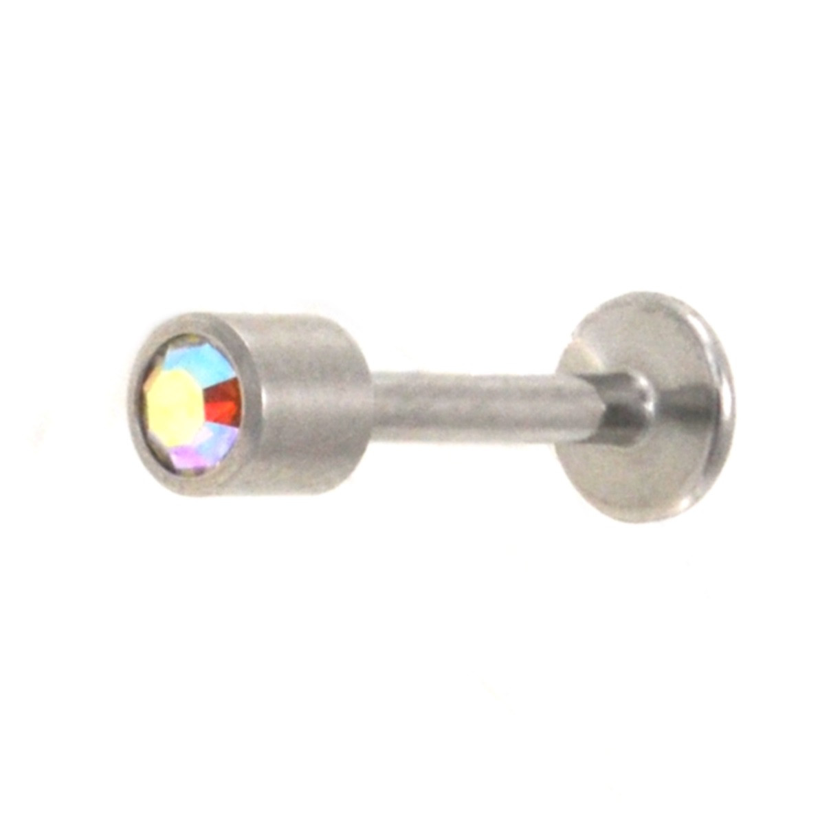 Sparkle Flower AB/Clear Labret Monroe Bar | BodyDazz.com