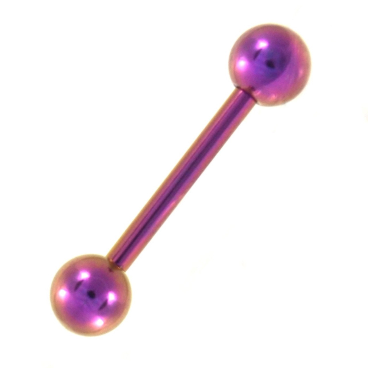 Purple Titanium Straight Barbell 16G-12G (6 Sz) | BodyDazz.com