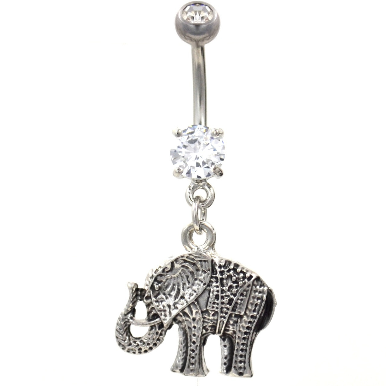 Royal Golden Elephant Belly Button Ring | BodyDazz.com