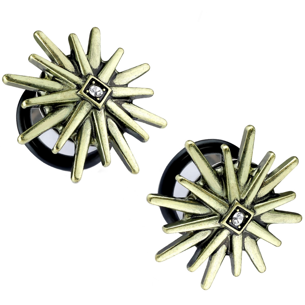 Tribal Chief Native Style Double Flared Plugs (2g-5/8") | BodyDazz.com