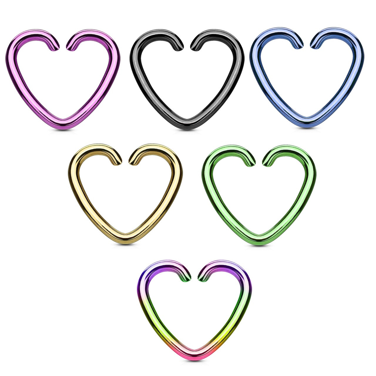 Heart Shaped Ring Cartilage/Daith Piercing | BodyDazz.com