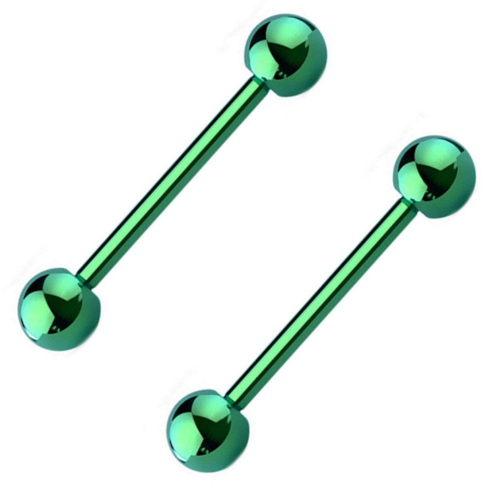 PAIR - 14G Purple G23 Titanium Barbells | BodyDazz.com
