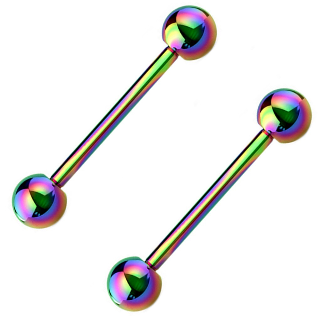 Lightweight Solid Titanium Straight Barbell 14G (7 Sizes) | BodyDazz.com