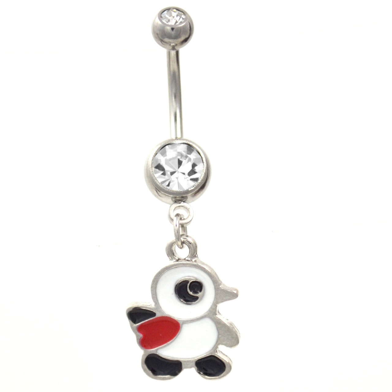 Superhero Penguin Dangling Belly Ring | BodyDazz.com