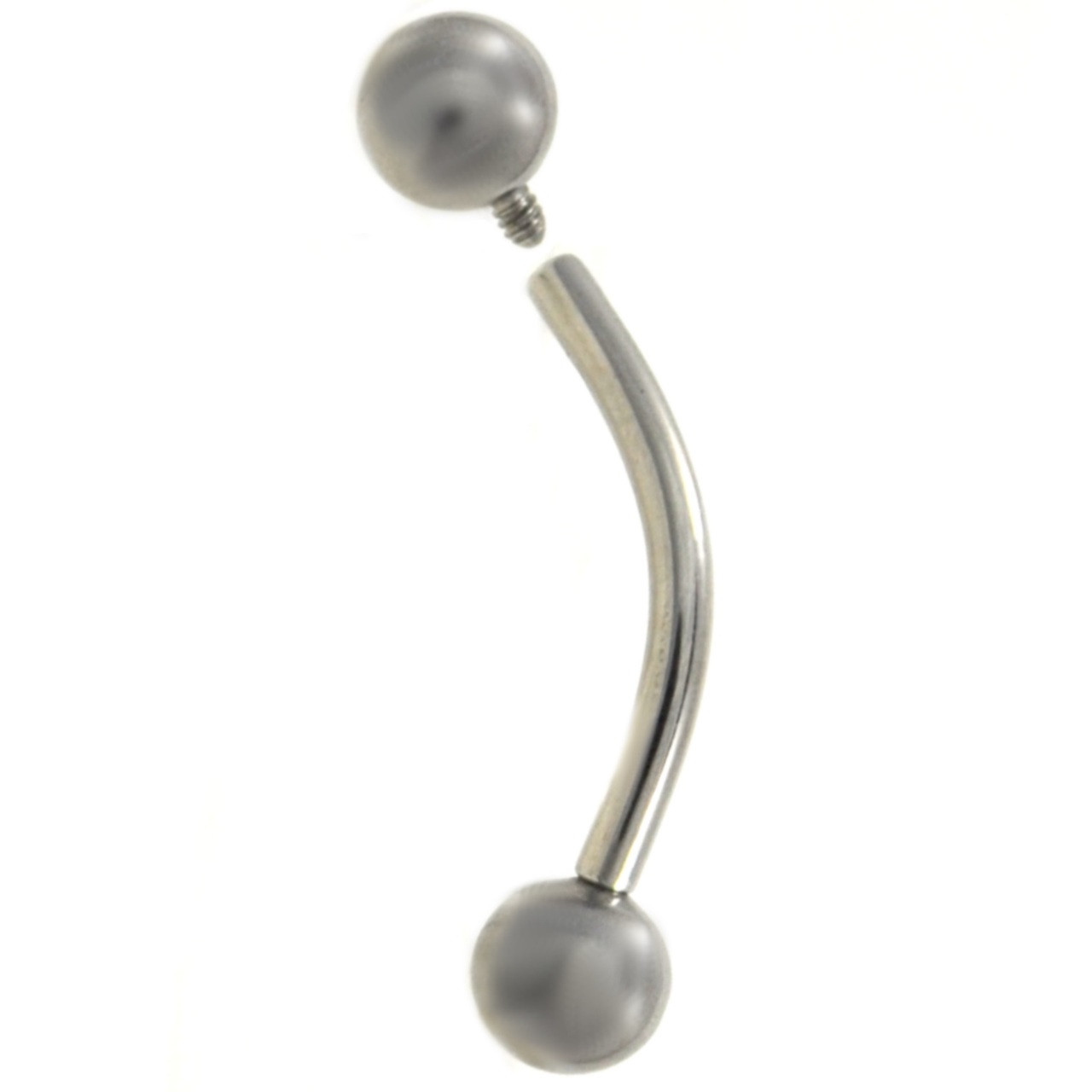 Internally Threaded Steel Curved Barbell 16G | BodyDazz.com