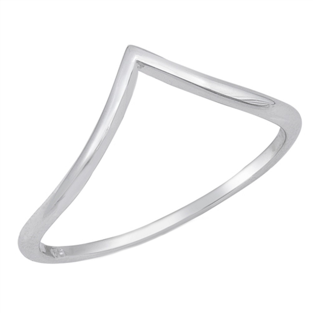 Chevron V Shape 925 Sterling Silver Ring | BodyDazz.com