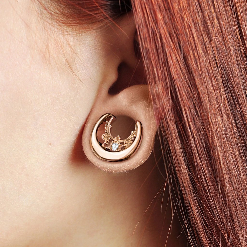 Floral Filigree Steel Saddle Spreader Plugs (00g-1") | BodyDazz.com