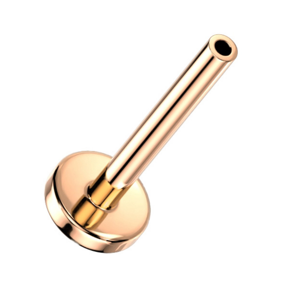 20G-14G Threadless Push-in Titanium Post w/Bigger Base for Labret, Nose ...