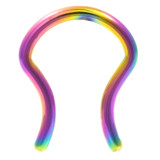 Rainbow Titanium Septum Ring (5/8" Retainer) 16G/14G | BodyDazz.com