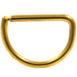 Gold-Tone Steel D Shaped Ring Annealed 16G | BodyDazz.com