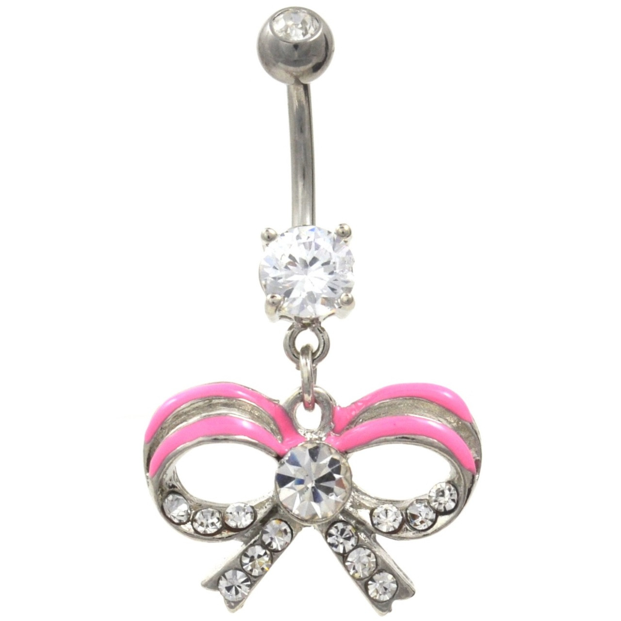 AB & Clear Gemstone Encrusted Circle Belly Ring | BodyDazz.com