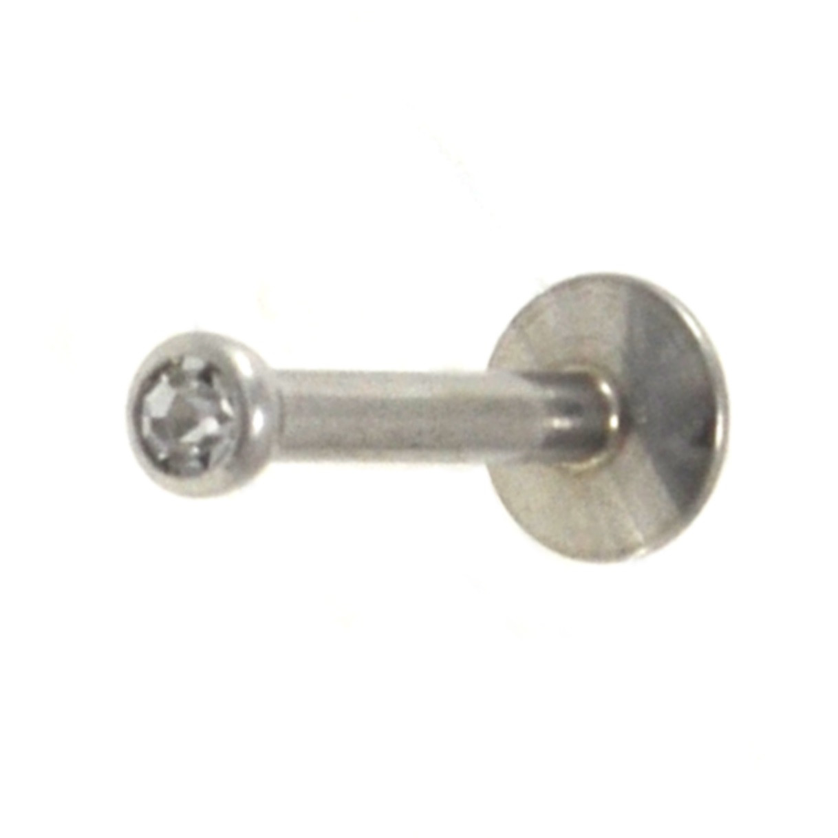 Tiny Clear CZ Labret Monroe Helix Stud - 18G | BodyDazz.com