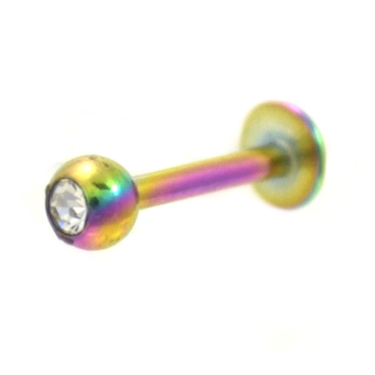 Victorian Style Clear Gem Steel Labret 16G | BodyDazz.com