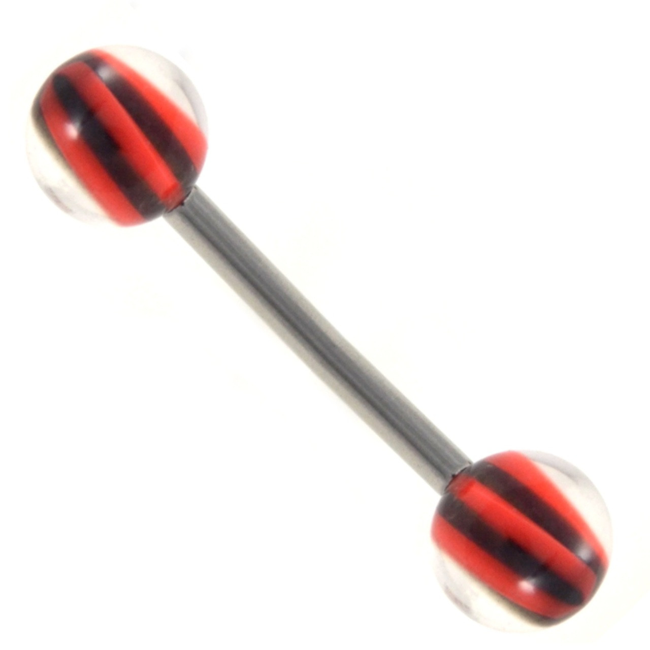 Black & Red Spinning Beach Ball Barbell 14g 5/8" | BodyDazz.com