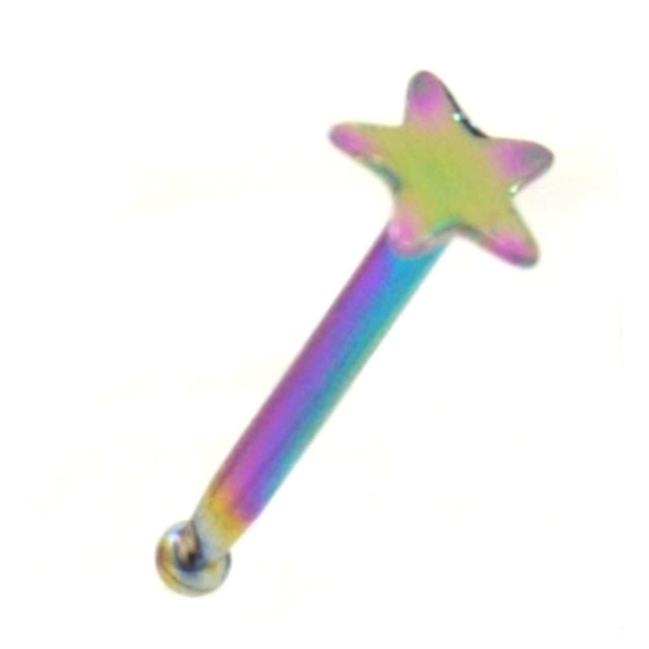 Purple Titanium Star Nose Bone Piercing 20g 1/4" | BodyDazz.com