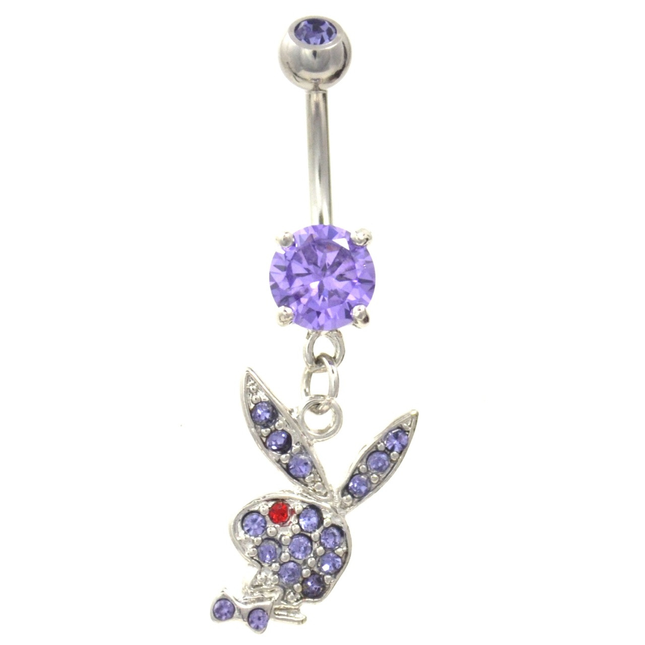 Multi Gem Blushing Bunny Belly Button Ring | BodyDazz.com