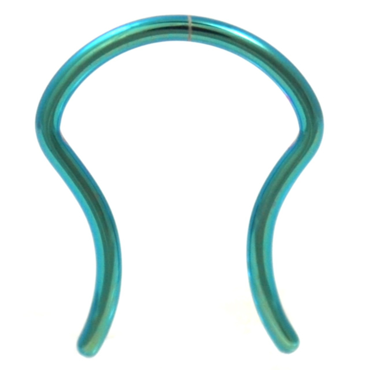 Green Titanium Septum Ring (5/8" Retainer) 16G/14G | BodyDazz.com