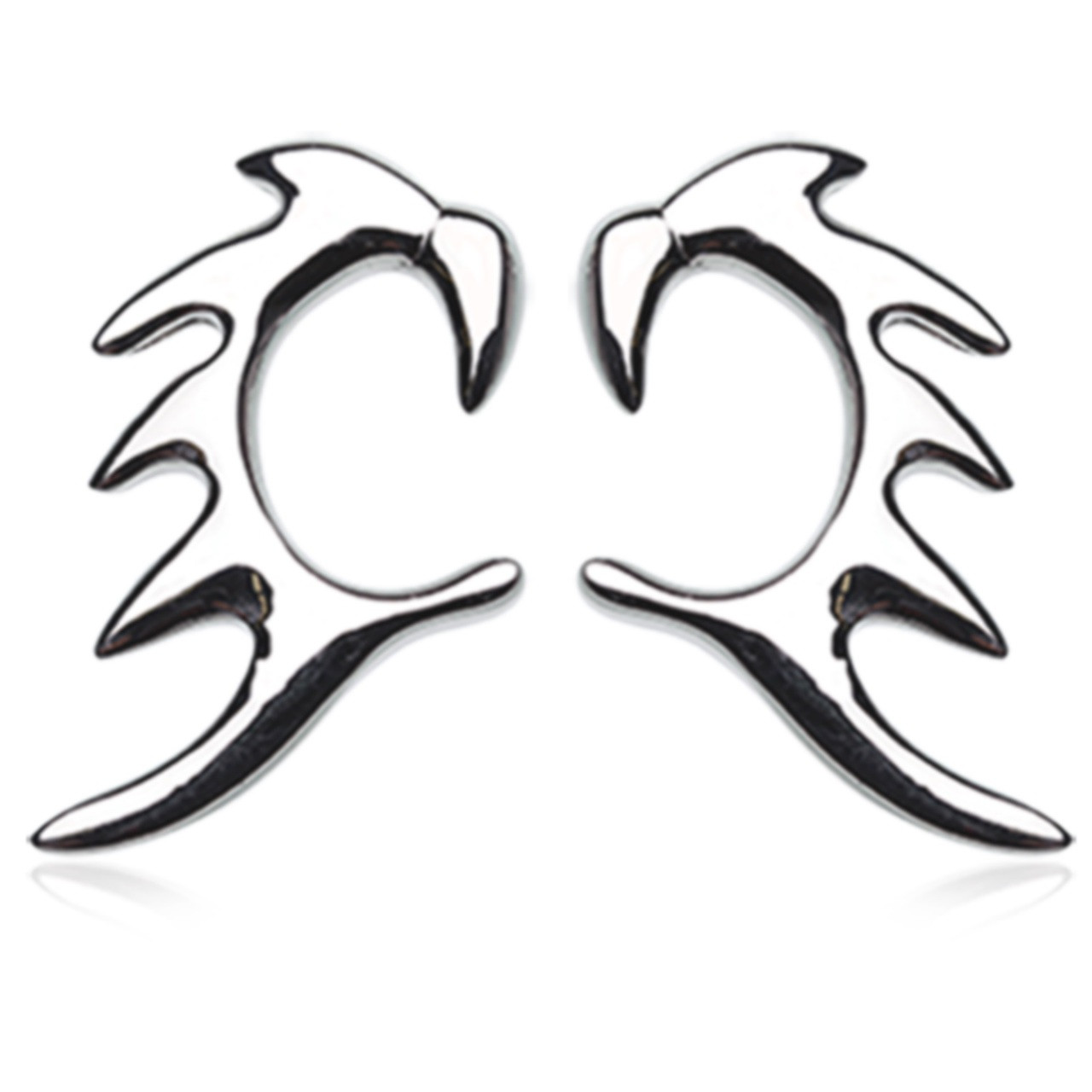 Tribal Claw Stainless Steel Hanger Tapers (14g-2g) | BodyDazz.com