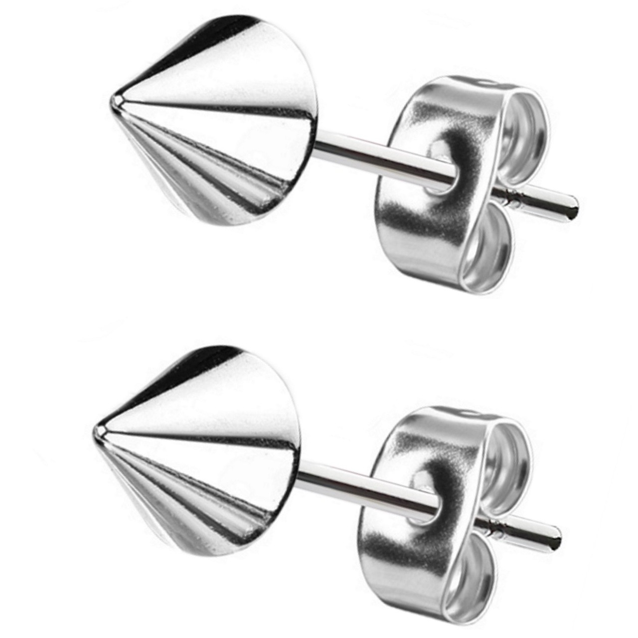 Spike Top Steel Stud Earrings | BodyDazz.com