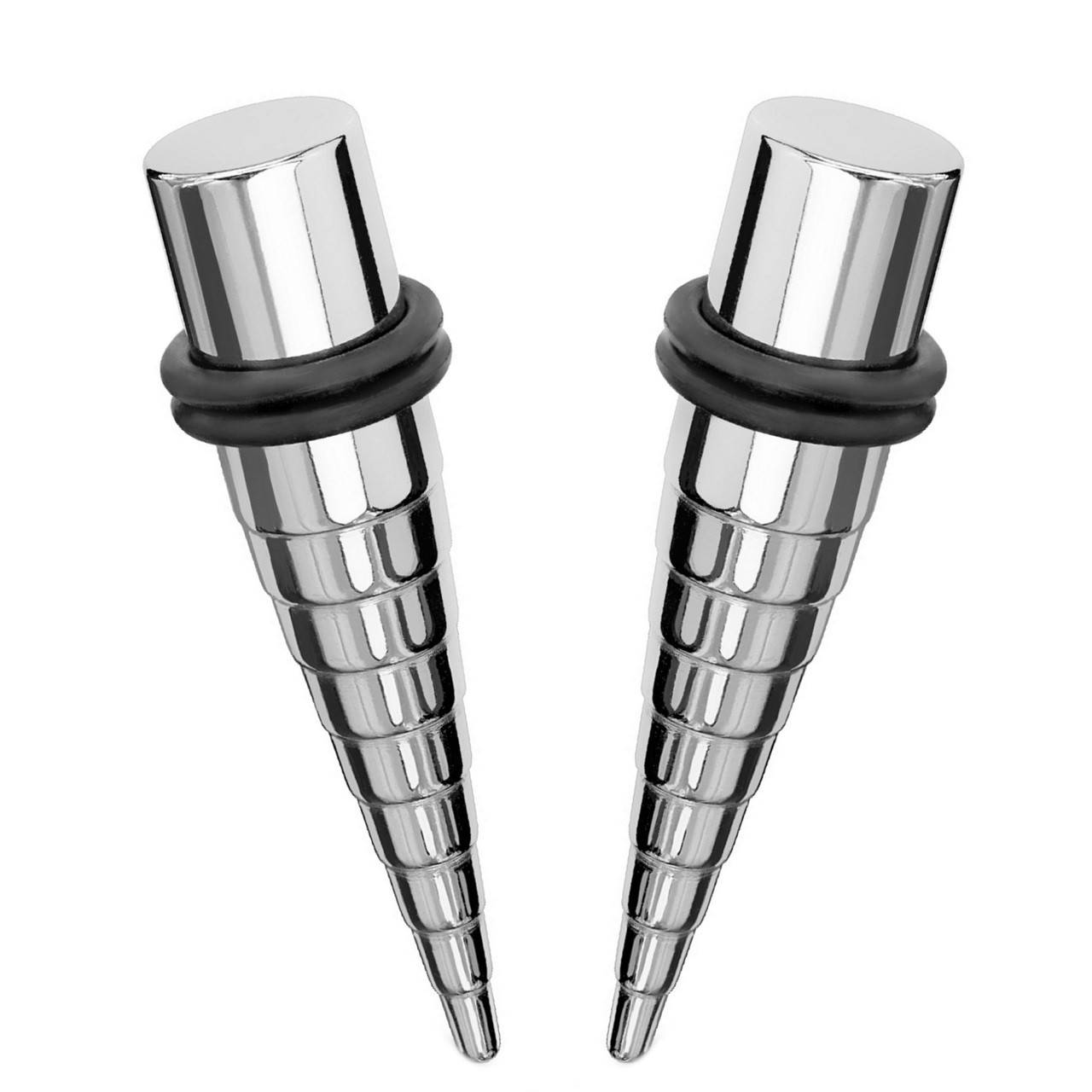 Stainless Steel Bumper Style Tapers (8g-00g) | BodyDazz.com