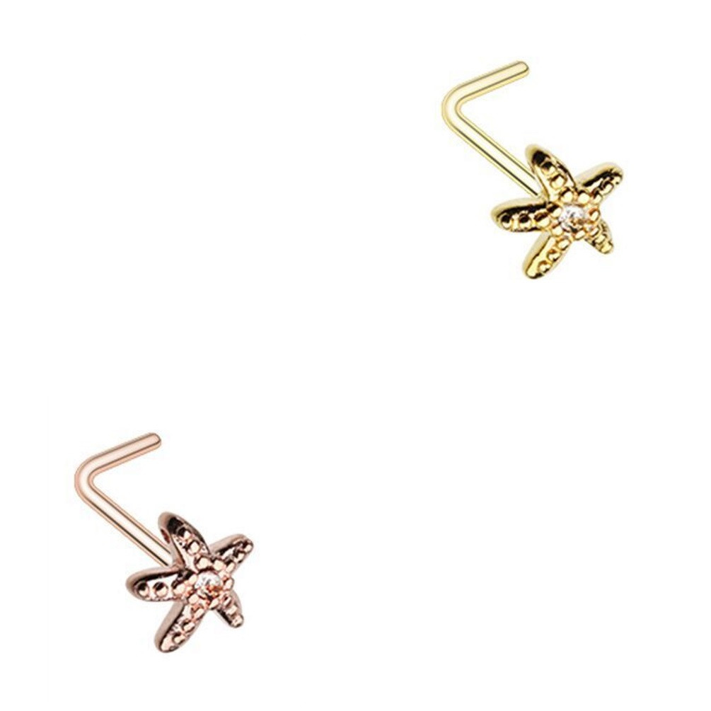 Elegant Pink Lock and Key Dangle Belly Ring | BodyDazz.com