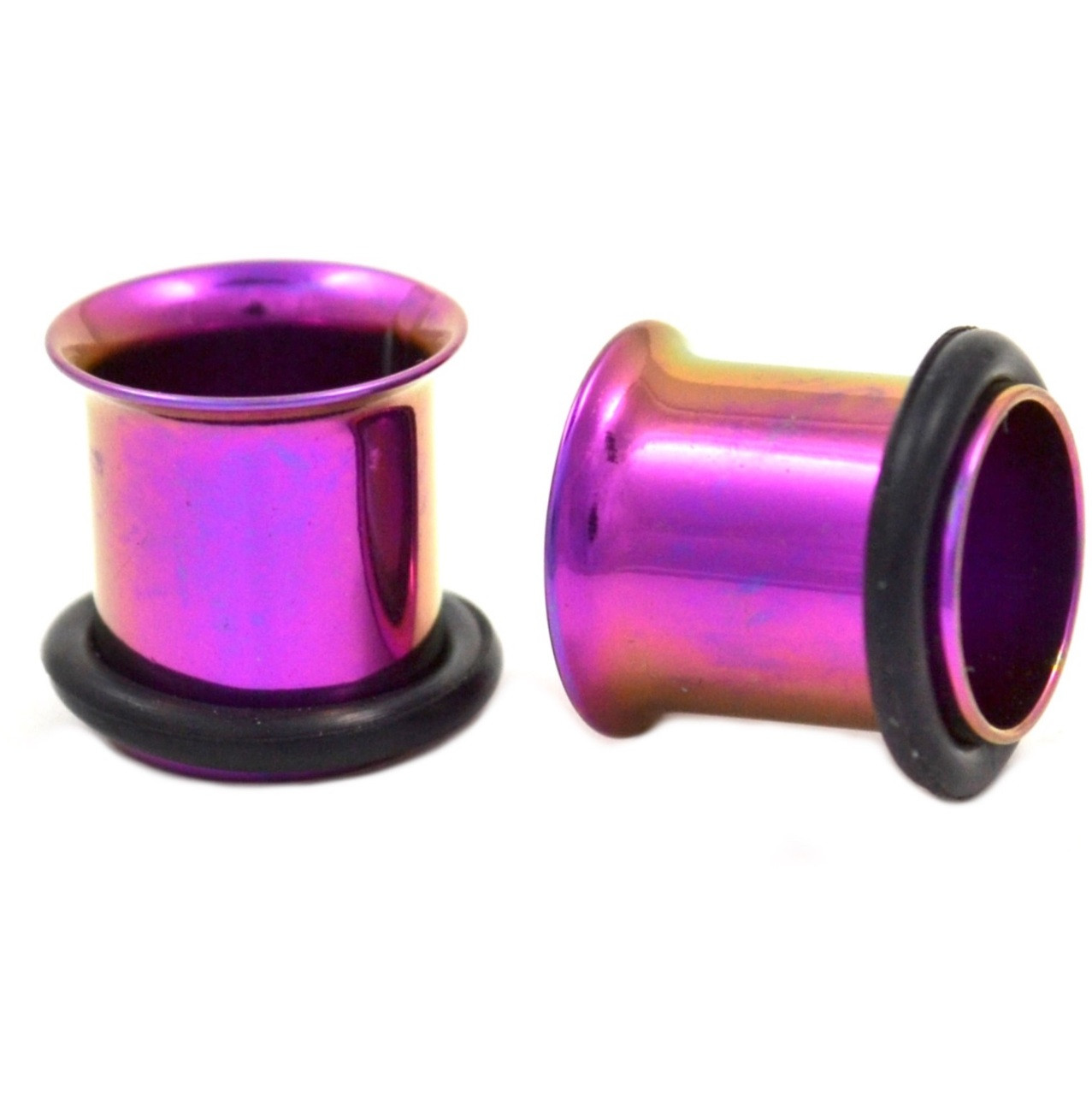 Purple Titanium Single Flared Tunnels (10g-00g) | BodyDazz.com