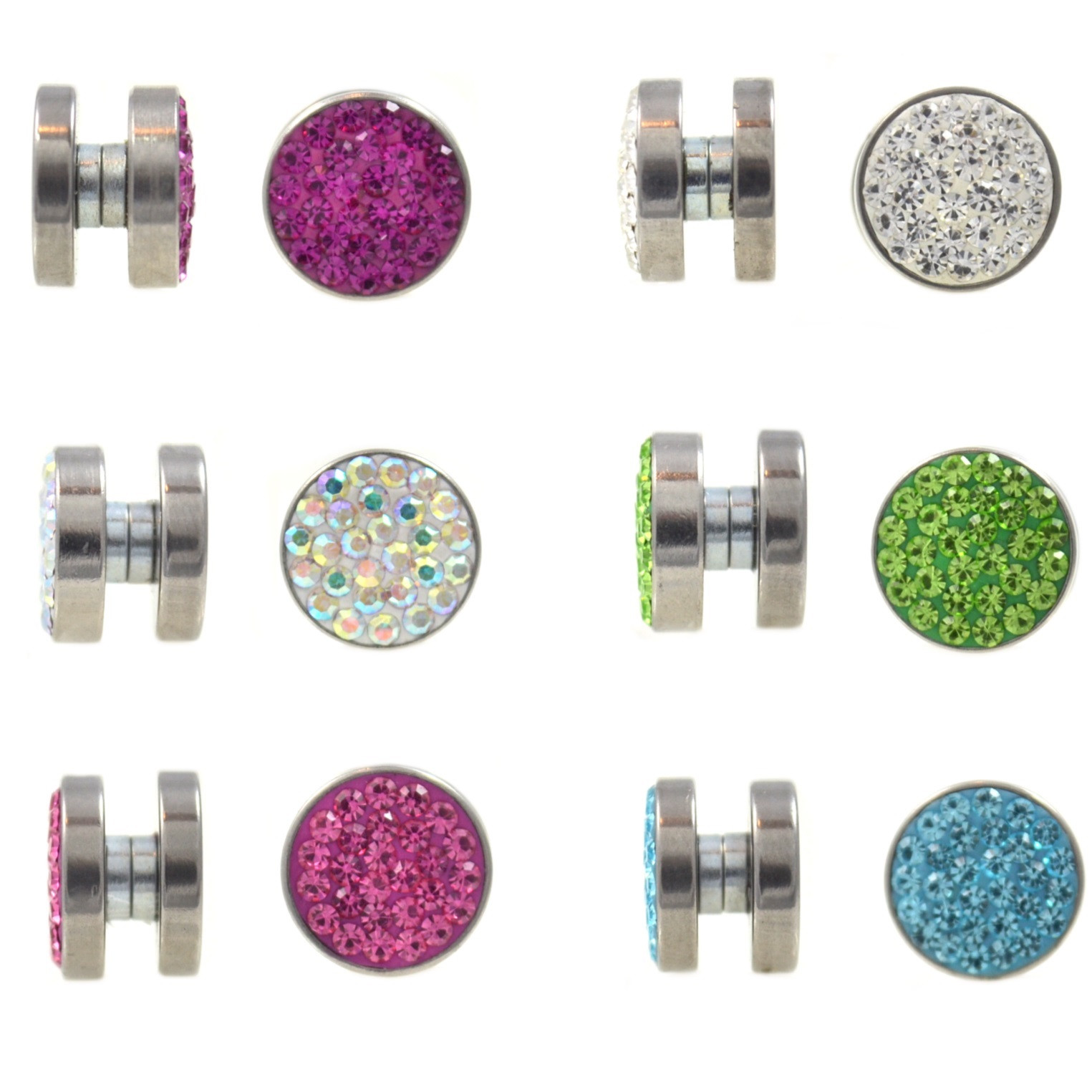 8mm Acrylic Magnetic Fake Tapers | BodyDazz.com