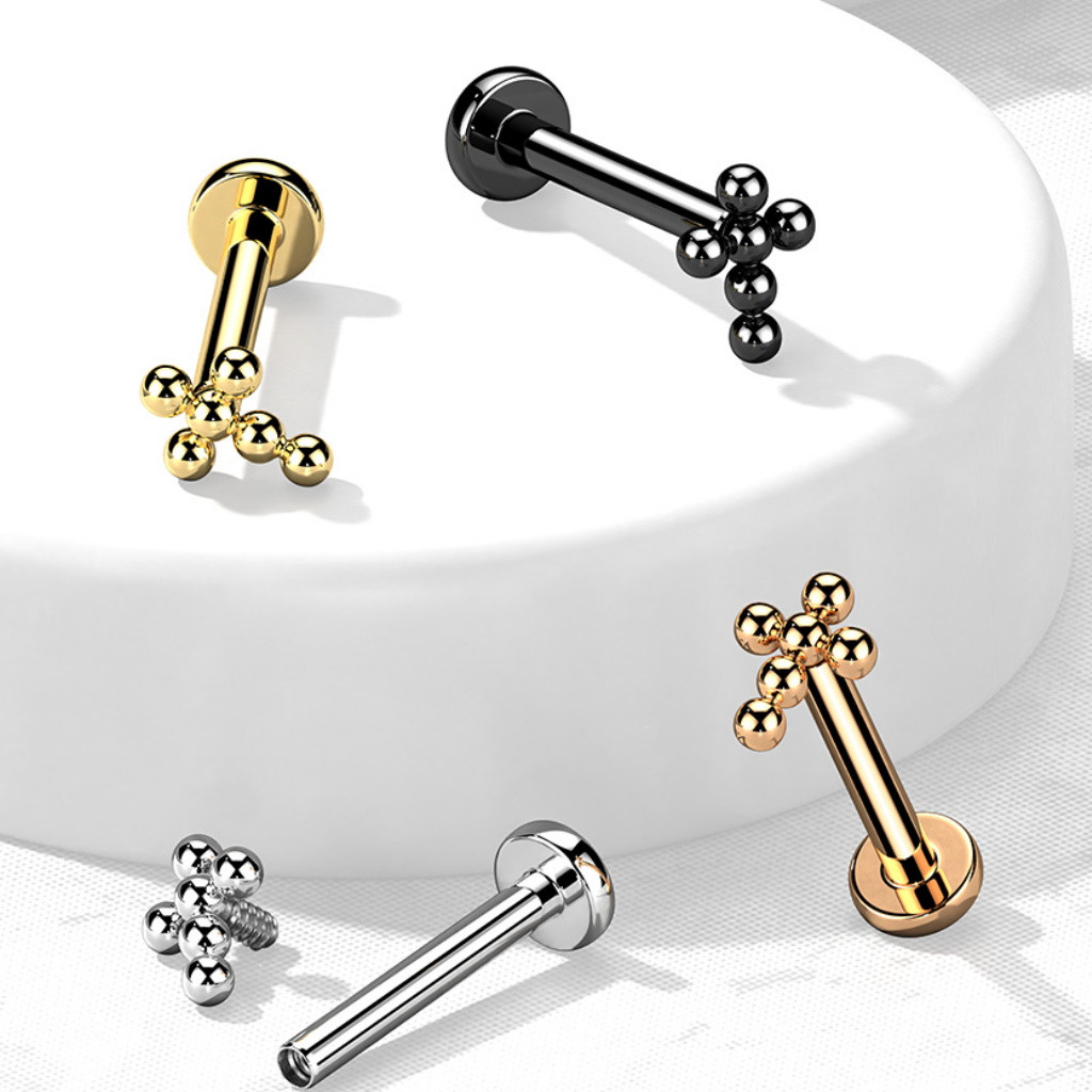 Heart Shape CZ Steel Labret Monroe Stud 16G | BodyDazz.com