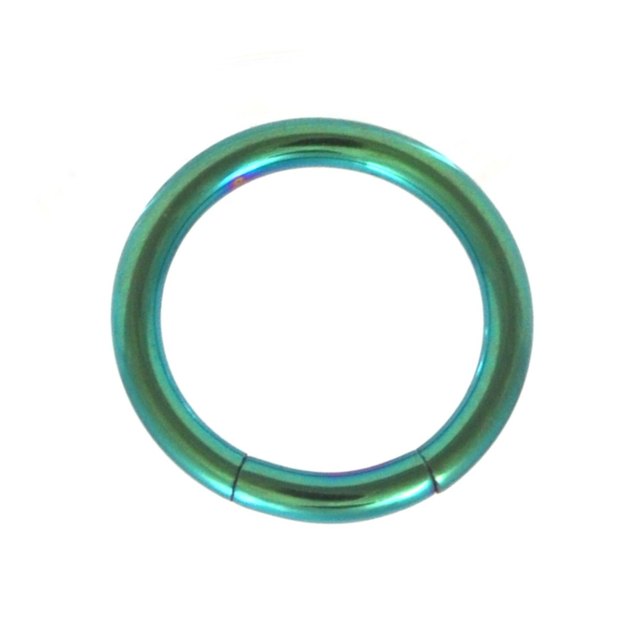 Green Steel Segment Ring Seamless Hoop 16G (2 Sizes) | BodyDazz.com