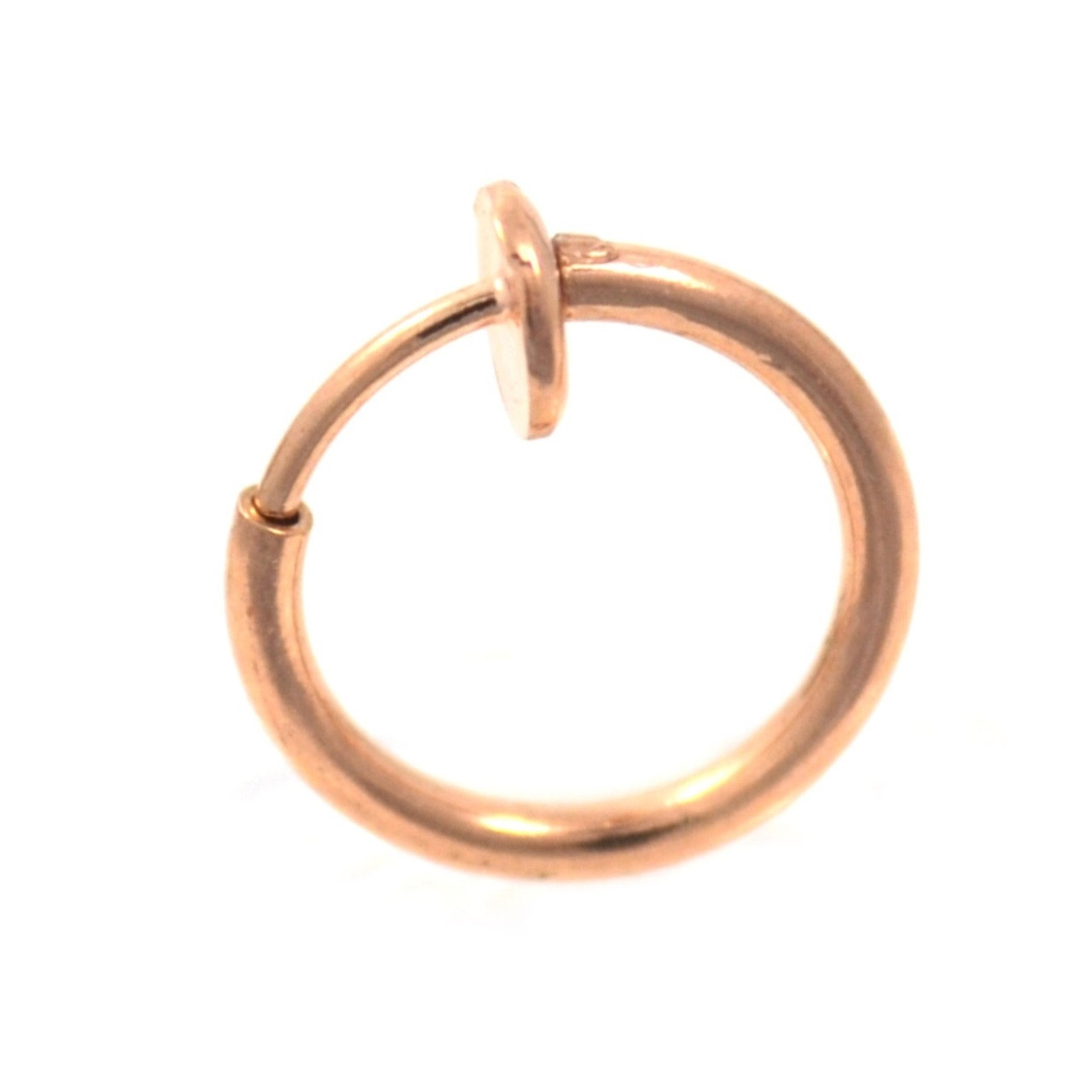 Black Titanium Snap On Fake Septum Piercing Hoop | BodyDazz.com