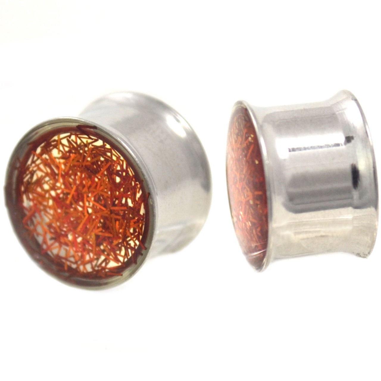 Carved Rose Double Flared Steel Plugs (2g-5/8") | BodyDazz.com