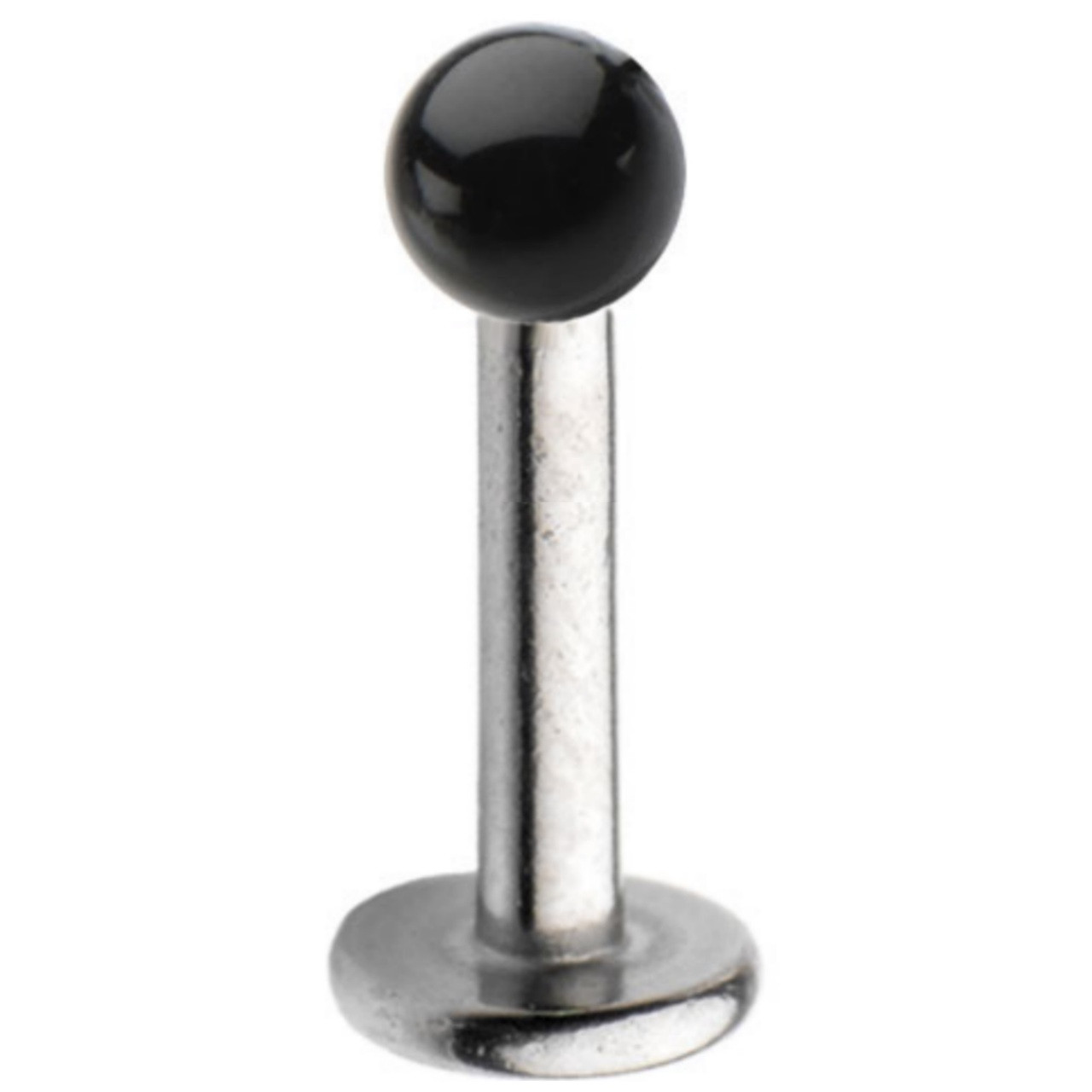 Black Ceramic Coated Ball Top Labret Monroe 16G | BodyDazz.com