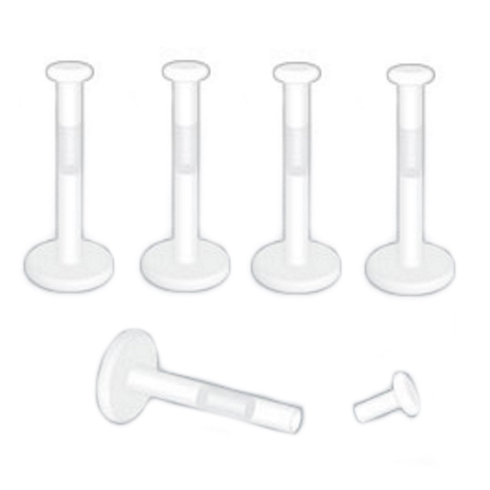 5-Pack Clear Bioflex Push Top Labret Retainers | BodyDazz.com