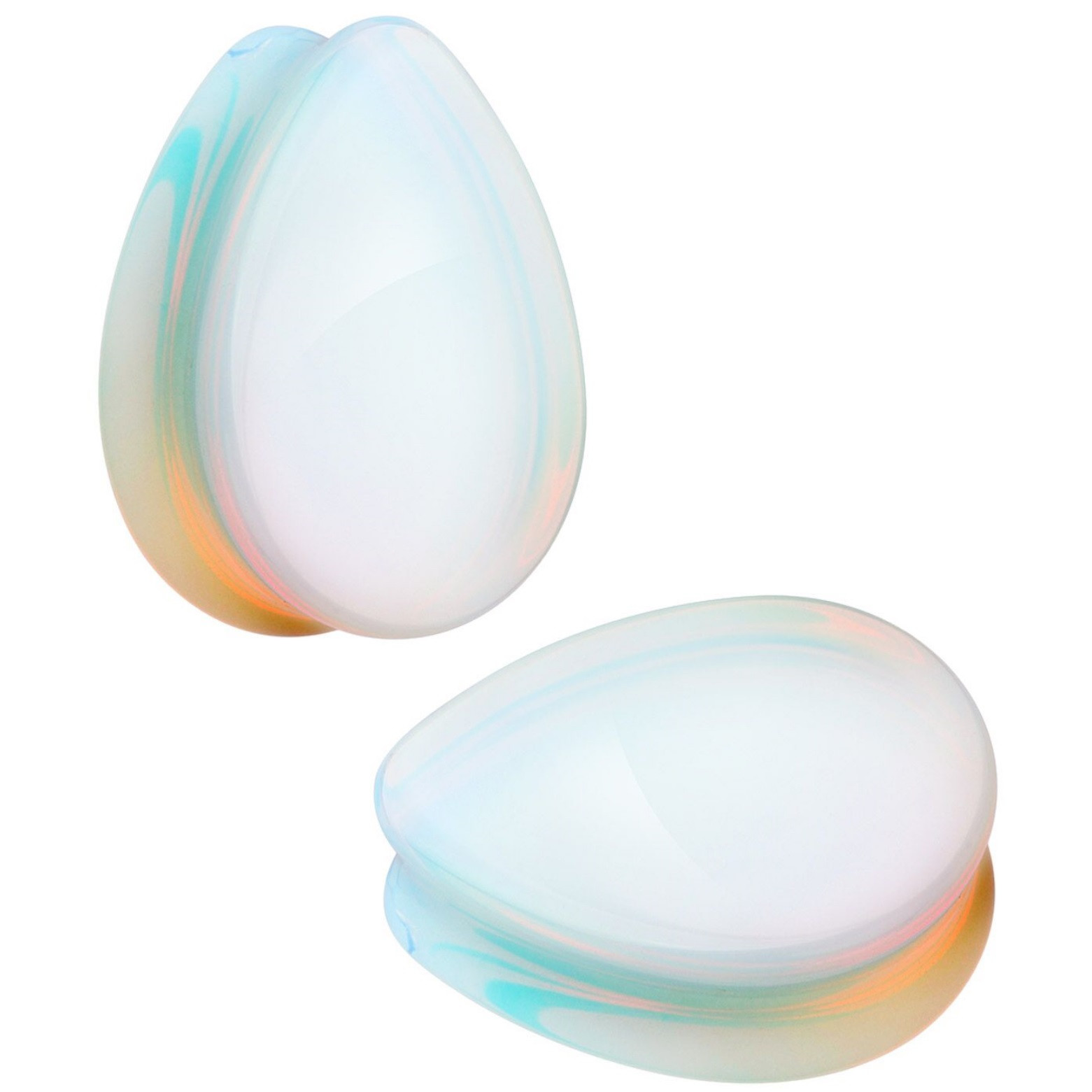 Dark Color Iridescent Teardrop Shaped Plugs (2g-1") | BodyDazz.com