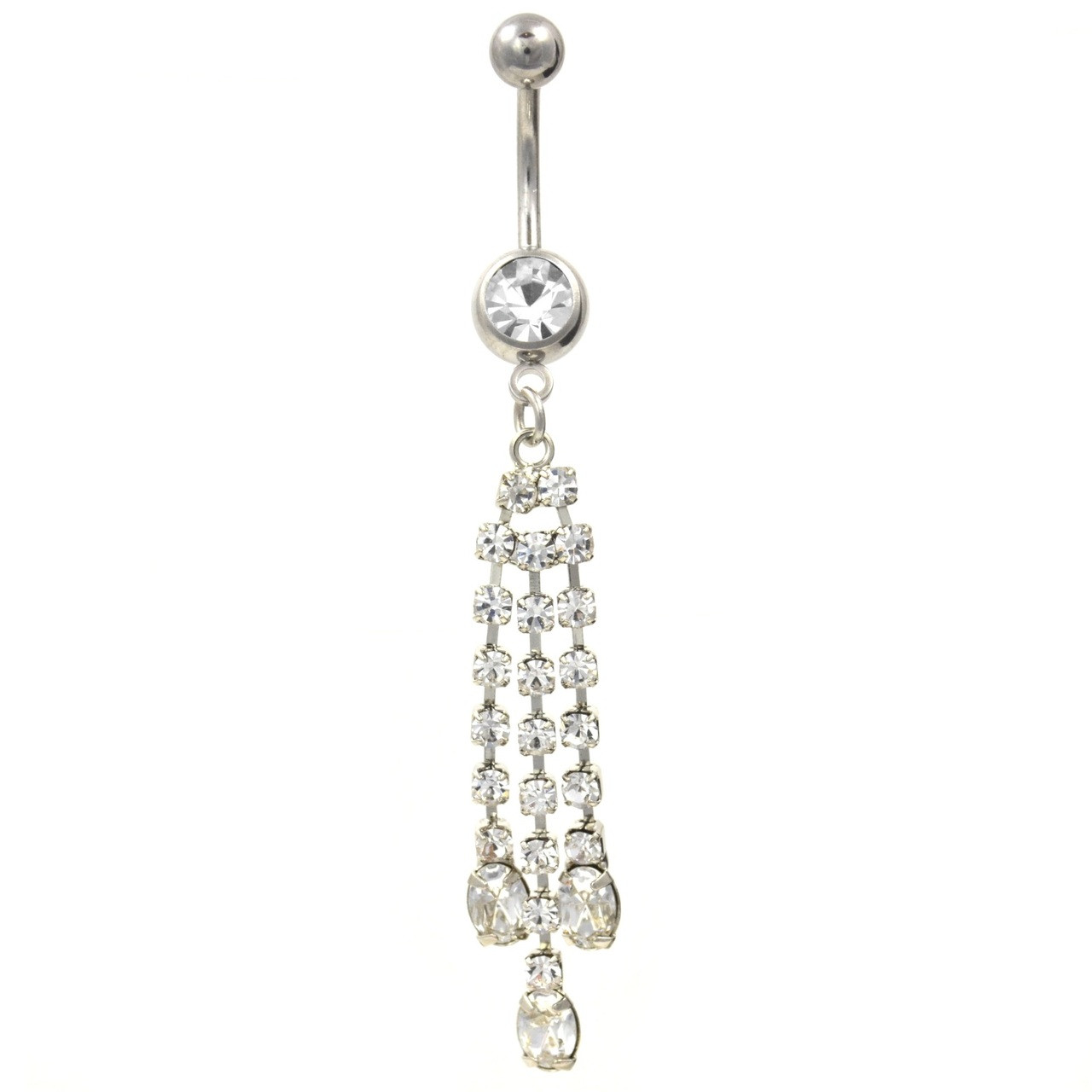 Triple Glowstick Chain Dangle Belly Ring | BodyDazz.com