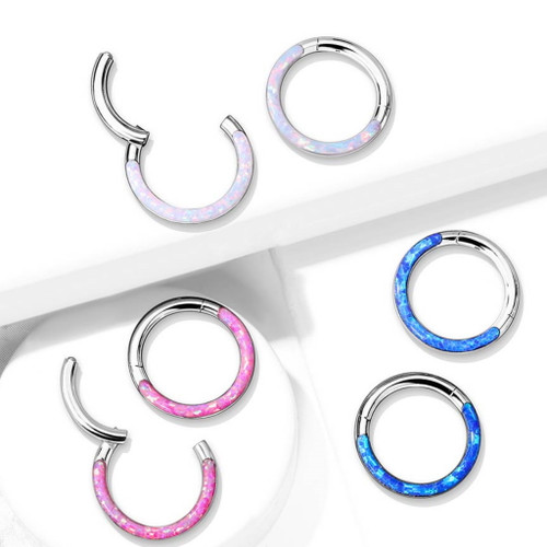16g Opal Lined Exterior Titanium Hinged Segment