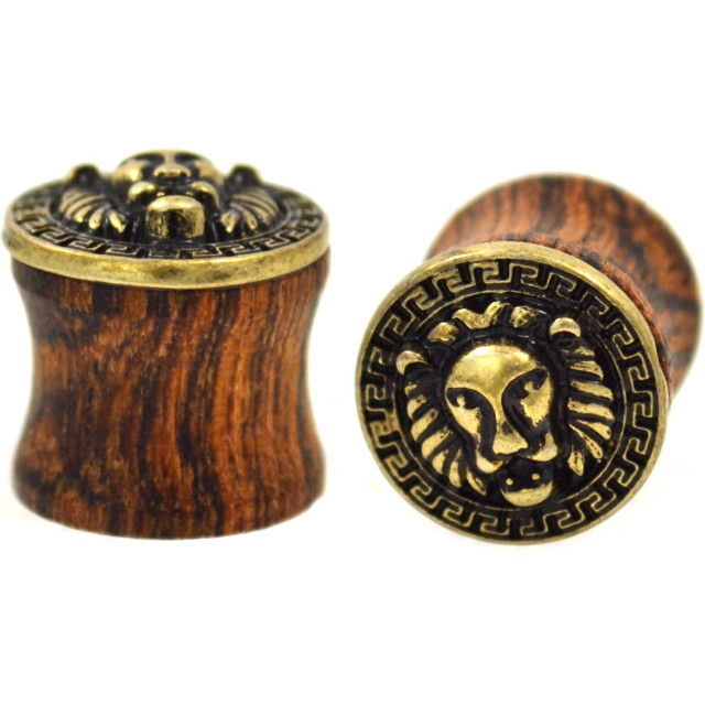 Organic Black/Brown Wood Hoop Plugs (0g-5/8") | BodyDazz.com