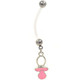 Pink Pacifier Flexible Maternity Belly Ring 1" Long | BodyDazz.com