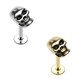 Wicked Skull Head Steel Labret 16G 5/16" | BodyDazz.com