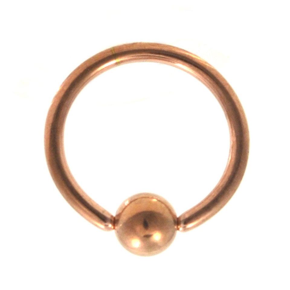 Brass Plated Captive Bead Ring CBR 16G 3/8" | BodyDazz.com
