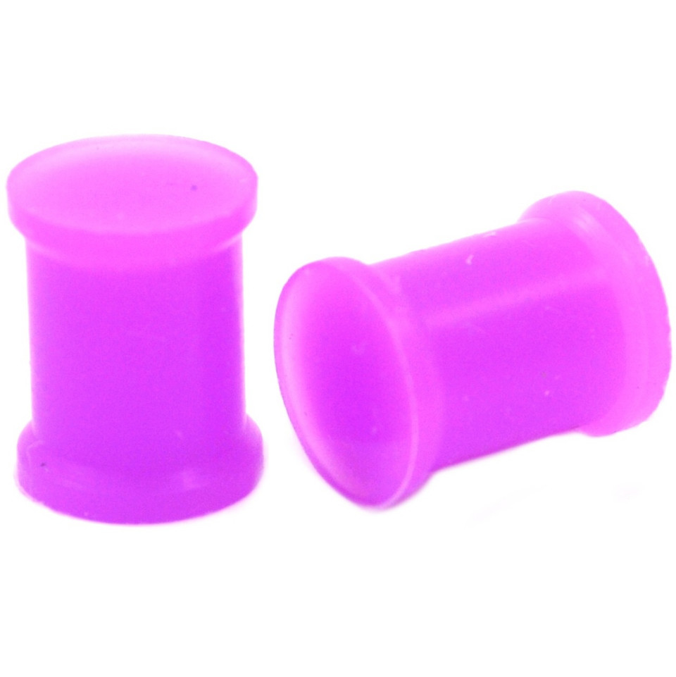 Peach Color Solid Silicone Double Flared Plugs (6g-1") | BodyDazz.com