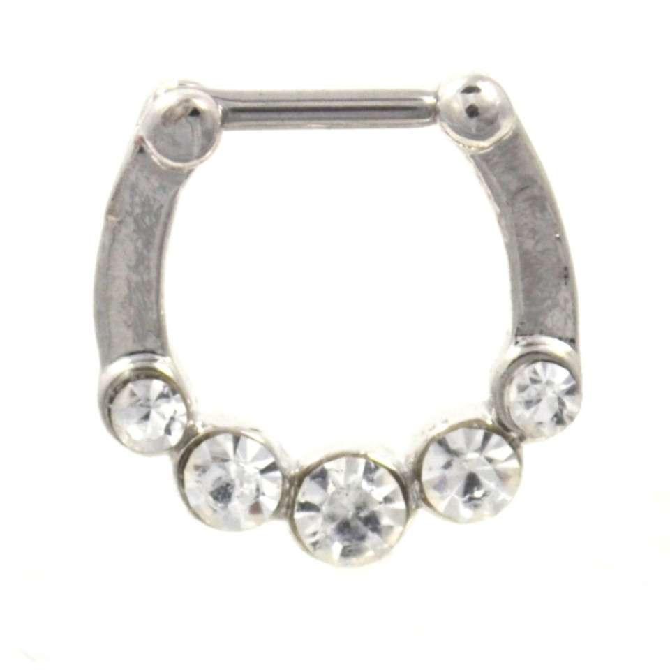 Stainless Steel skull Heads Septum Clicker | BodyDazz.com
