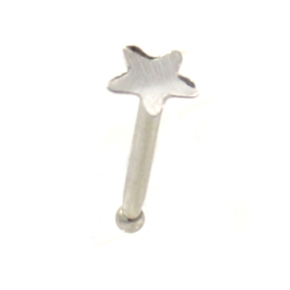 Devils Heart Steel Nose Ring Bone 20G | BodyDazz.com