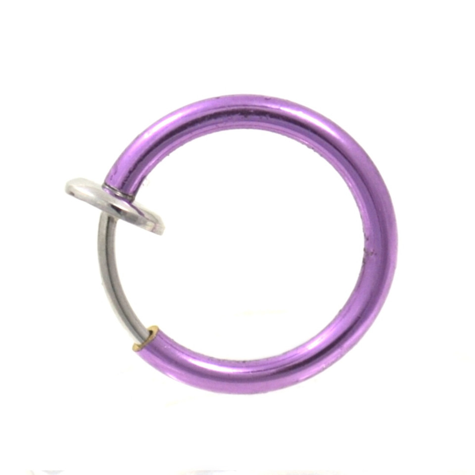 Black Titanium Snap On Fake Septum Piercing Hoop | BodyDazz.com