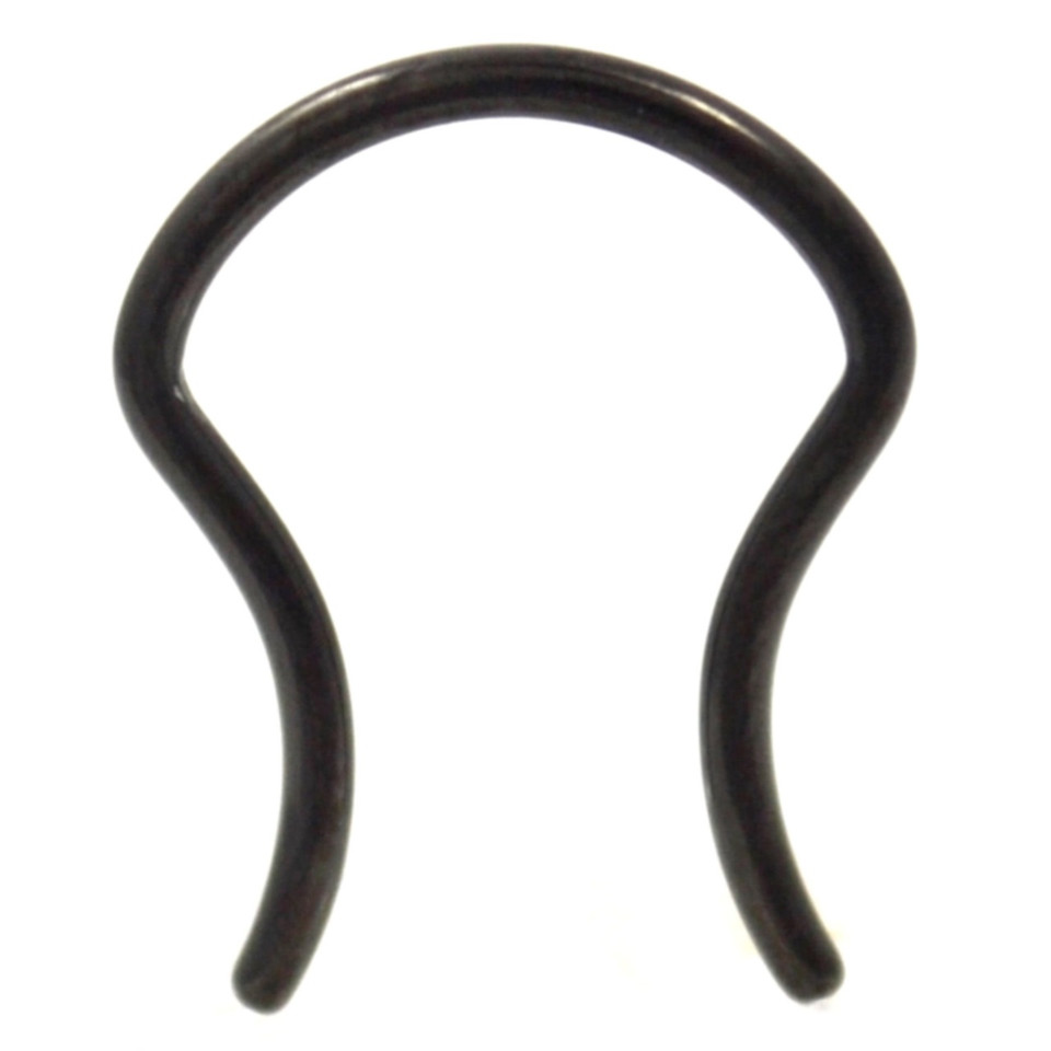Black Steel Septum Ring Retainer 16G-8G | BodyDazz.com